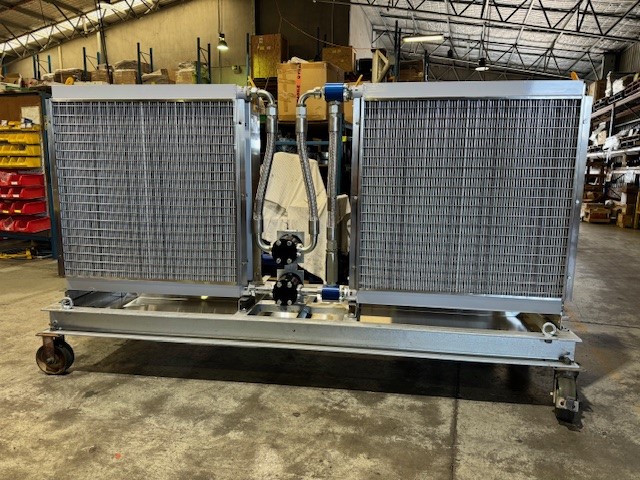 Dual Stainless Steel DC35 Coolers on Skid with Bypass and Drip tray ...