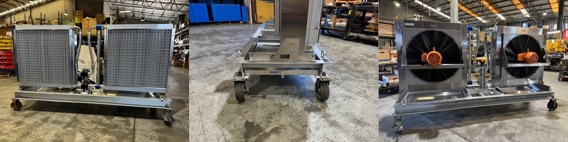 Dual Stainless Steel DC35 Coolers on Skid with Bypass and Drip tray ...